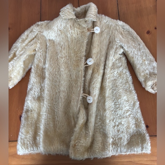 Jackets & Coats | Very Old Vintage Baby Fur Coat Hat Mohair ...